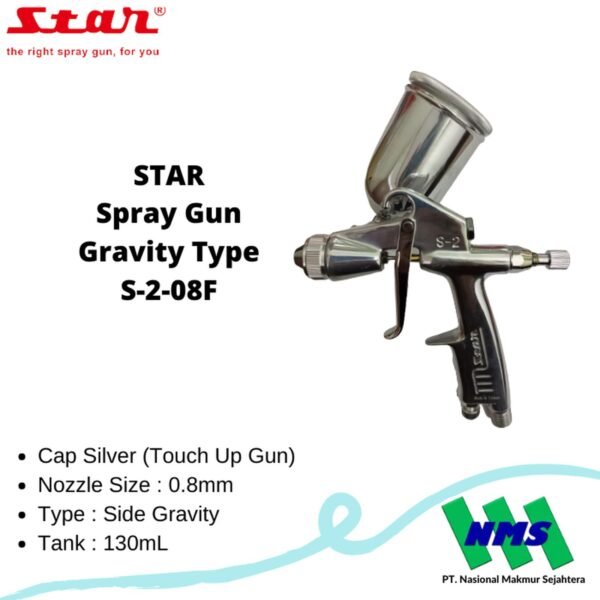 STAR Spray Gun Gravity Type S2-08F - nmstools.com